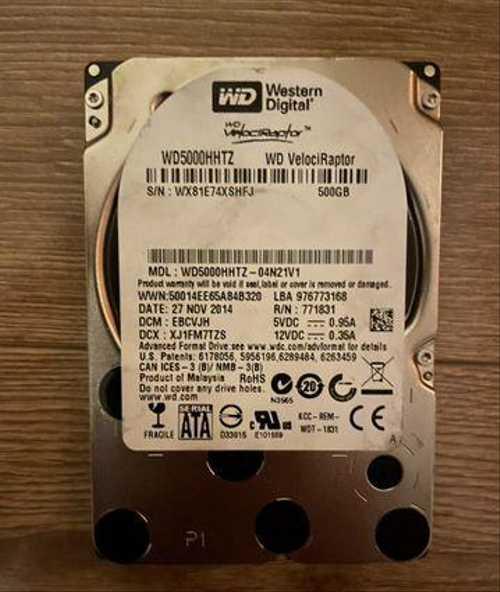 Жесткий диск Western Digital WD VelociRaptor 500 г Москва Комьютерные