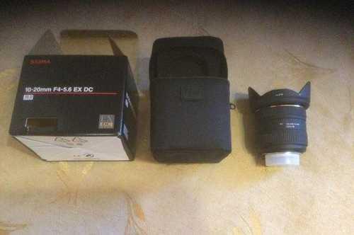 Фотообъектив sigma 10-20mm F4-5,6 EX DC