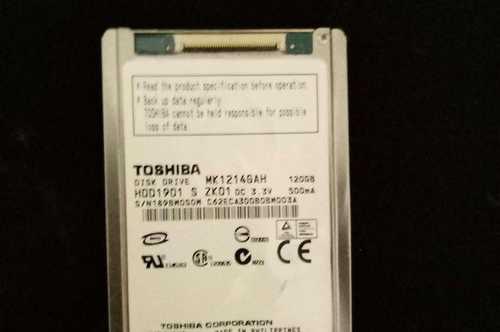 Жесткий диск формата: Zif. Toshiba 120 gb. MK1214G