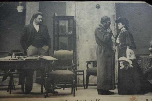Открытки 1904 года.Сцены из спектакля мхт