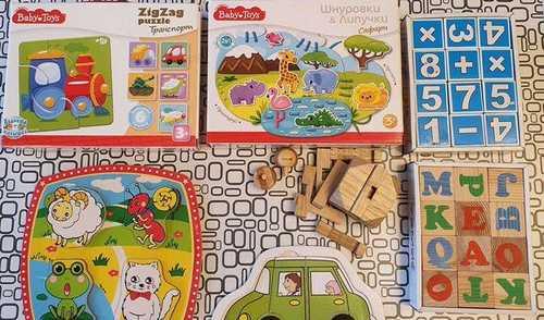 Игрушки 3+ пазлы, кубики