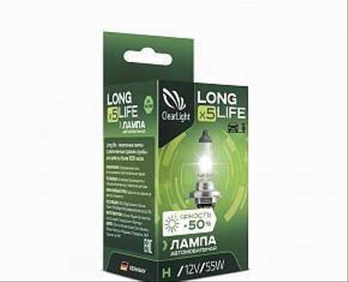 Галогеновая лампа Clearlight H7 12V 55w LongLife