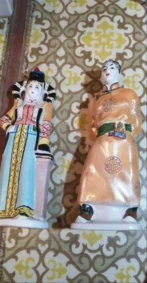 Кукла фарфоровая коллекционная, статуэтка, монголи