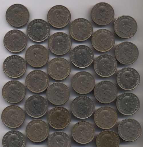 Монеты Дании 1 крона 1961-1972 (погодовка)