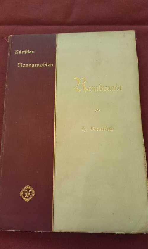 Книга rembrandt "Kunstler-Monographien" Knackfuss