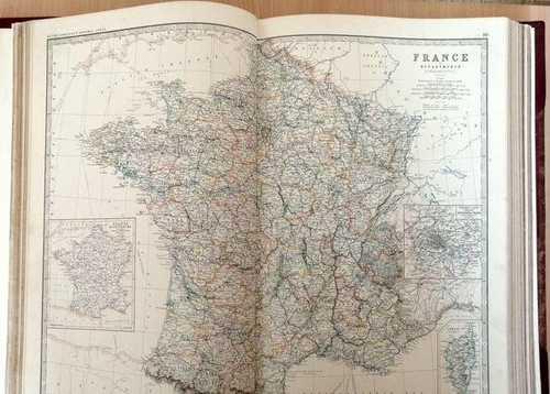 Карта Франции старинная
