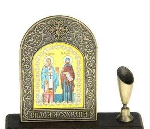 Подставка для ручки с иконой Кирилл и Мефодий