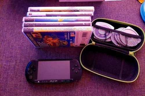 Sony PSP e1008 +6 игр, чехол, зарядное устройство