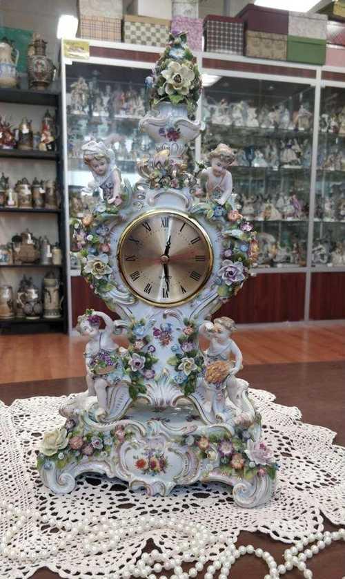 Часы фарфоровые, Sitzendorf, 19 век