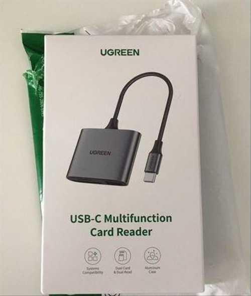 USB type c картридер sd micro sd ugreen