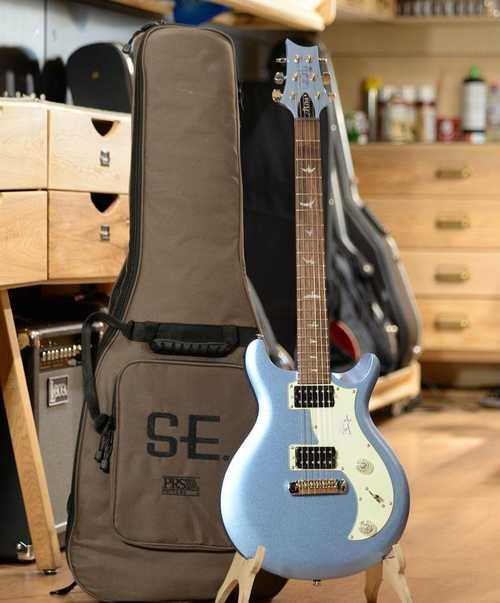 PRS SE mira frost blue metallic, с чехлом