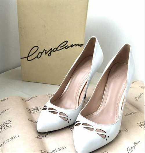 Белые туфли. Кожа. Мягкие. Corso como. 40-41