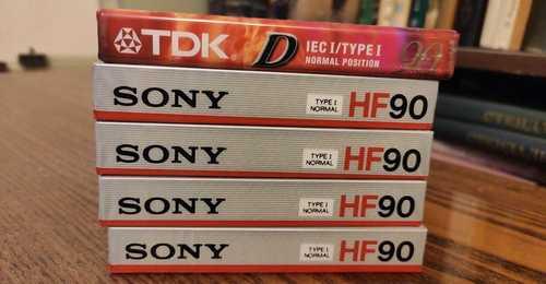 Аудиокассеты Sony и TDK запечатанные
