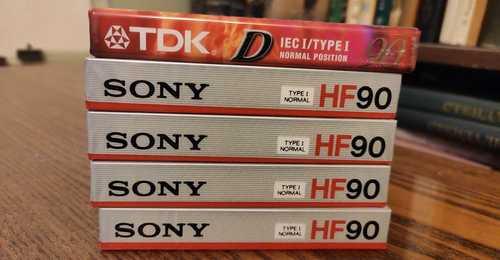 Аудиокассеты Sony и TDK запечатанные