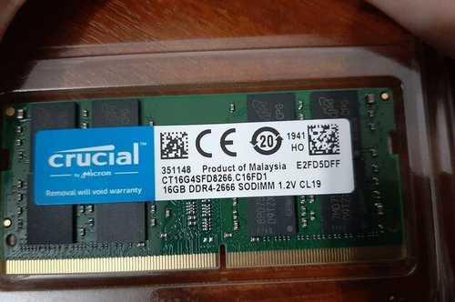 Ноутбучная память DDR4-2666CL19 16GB 1 модуль
