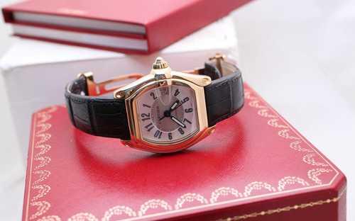 Золотые часы Cartier Roadster Gold W62003V2
