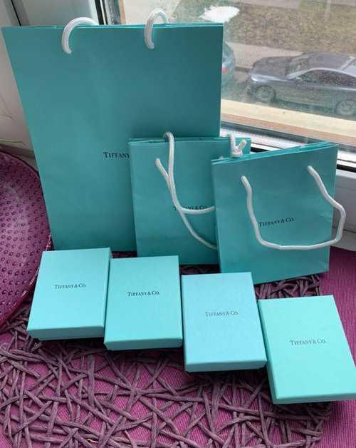 Упаковка коробочки и пакетики Tiffany
