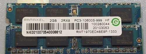 Память Ramaxel DDR3 2Gb PC3-10600 (1333)