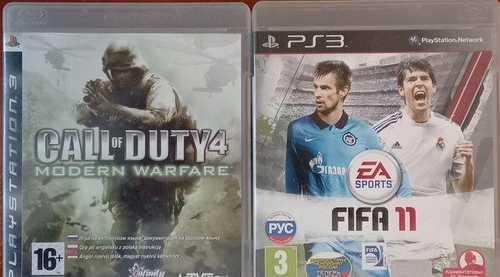 Диски для PS3 Call of Duty4, fifa11