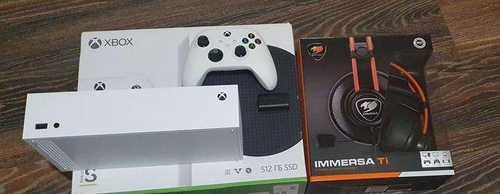 X box series s + наушники + аккумулятор