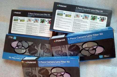 Фильтры Polaroid 3-piece filter kit 72mm 5шт