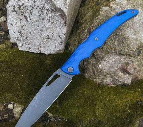 Складной нож "кайман XL" (сталь К110, синий G10)