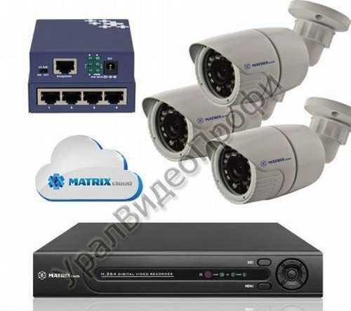 Комплект видеонаблюдения IP уличный 3 960Р