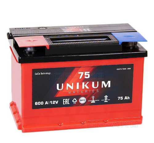 Аккумулятор unikum 75 ah