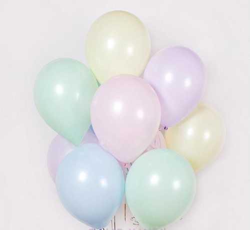 Воздушные шары с гелием "Макарунс" 25 шт