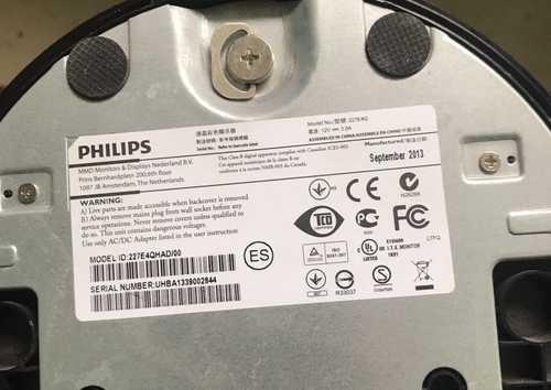 Монитор philips 227e 4qha