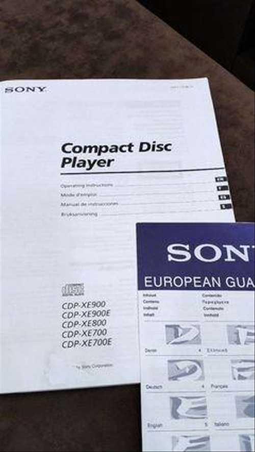 Инструкция по эксплуатации sony cdp-xe700, 800, 90