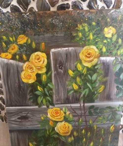 Картина "Желтые розы"