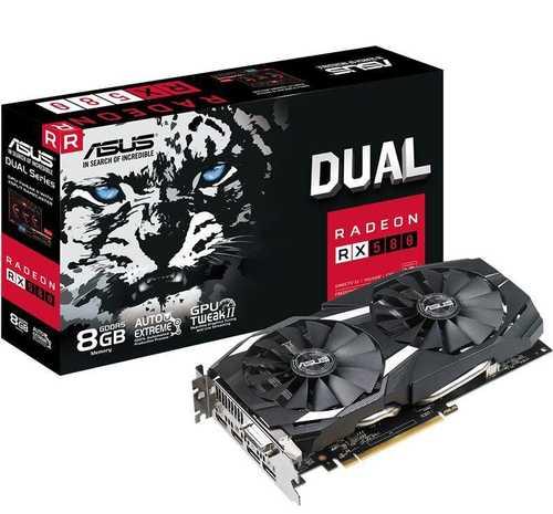 Новая Видеокарта asus arez-dual-RX580-O8G RX 580 8