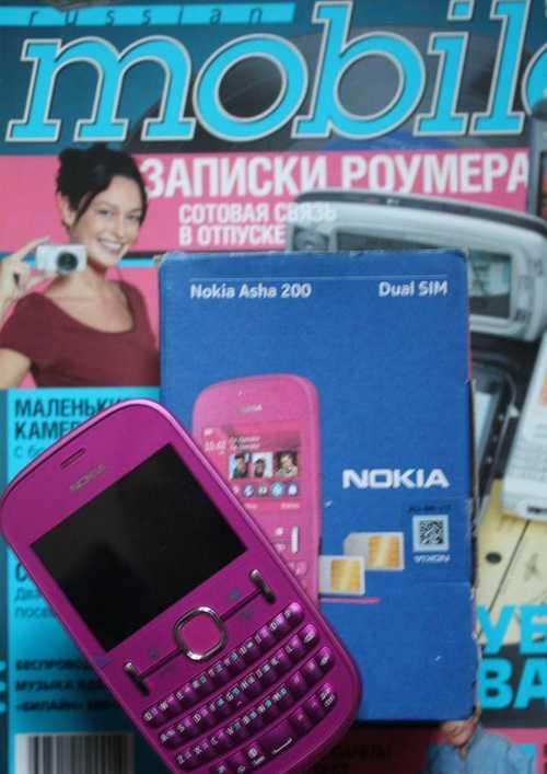 Nokia Asha 200 Pink (Нокиа 200) Ростест. Новый