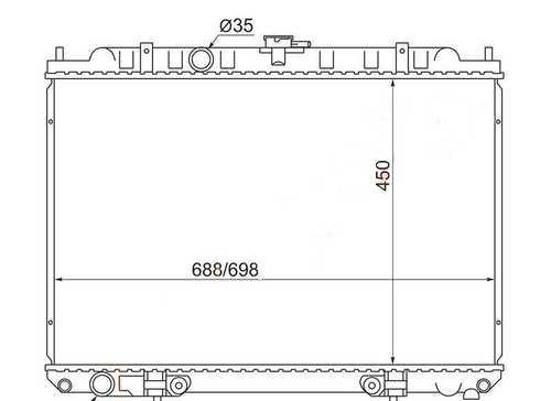 Радиатор охл двс nissan X-trail T30 02-07 NS0007