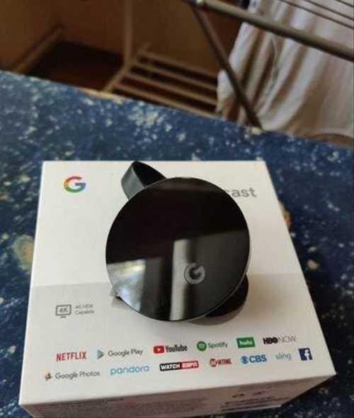 Тв-приставка Google Chromecast Ultra