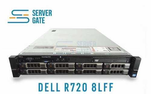 Сервер dell R720 8LFF 2 x E5-2643v2 16GB