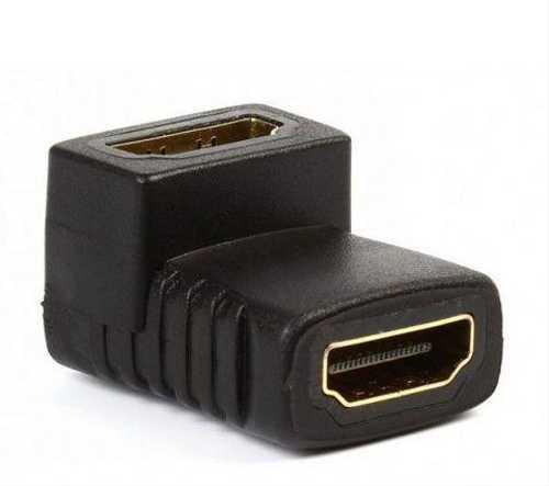 Переходник hdmi соединитель (гнездо-гнездо) углово