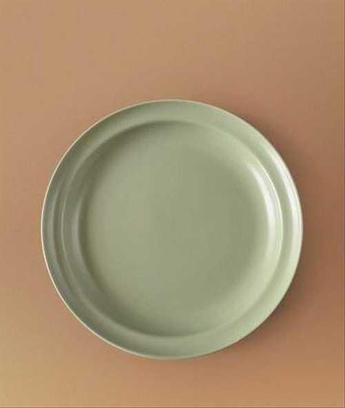 Большая керамическая тарелка зеленого цвета, 40 шт