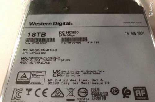 Жесткий диск WD Helio Seal 18TB