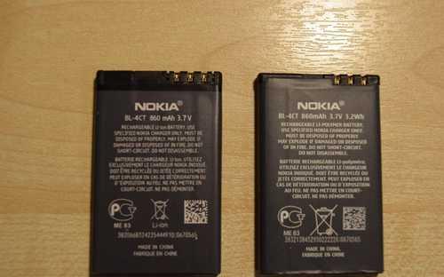 Аккумуляторная батарея nokia BL-4CT 3.7V