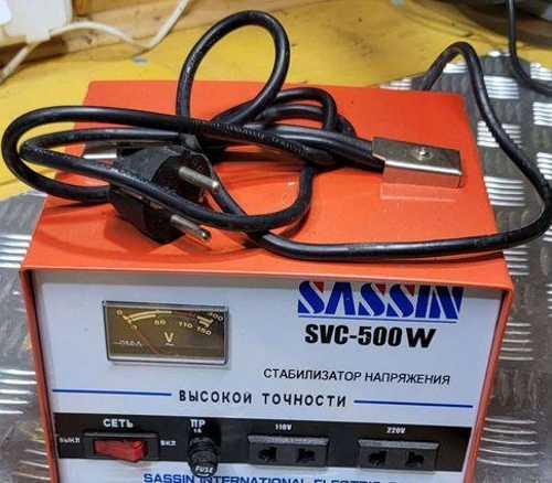 Стабилизатор напряжения sassin SVC-500 W