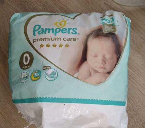 Подгузники Pampers premium care 0 (1,5-2,5 kg)