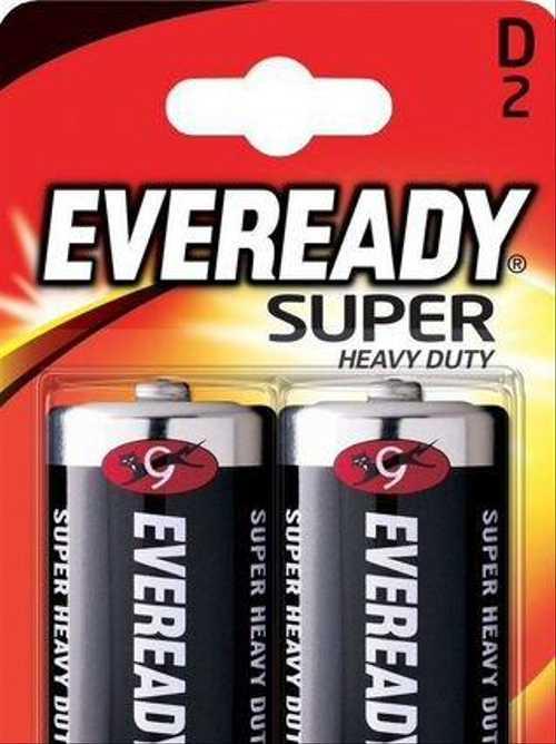 Батарейка солевая Eveready Super R20 D (2 штуки)