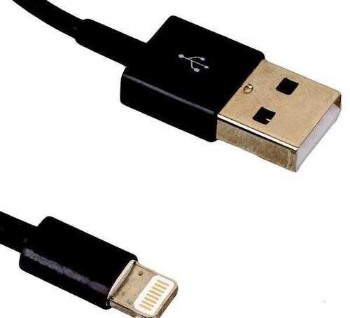 USB дата-кабель для lightning черный в коробке