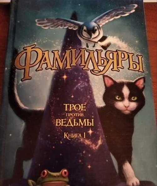 Ведьма против читать. Фамильяры трое против ведьмы первая картинка. Книга про ведьму и кота фамильяра.