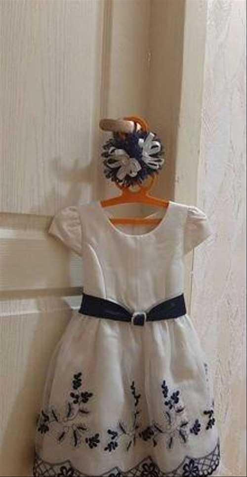 Нарядное платье для девочки размер 98-104