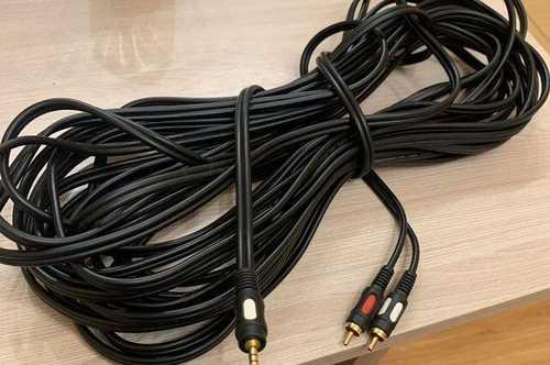 Аудио-видео кабель 15м OFC Luxmann Jack 3.5 - 2RCA