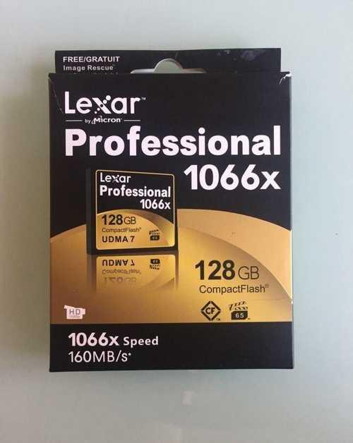 CompactFlash lexar CF карта памяти 128 GB