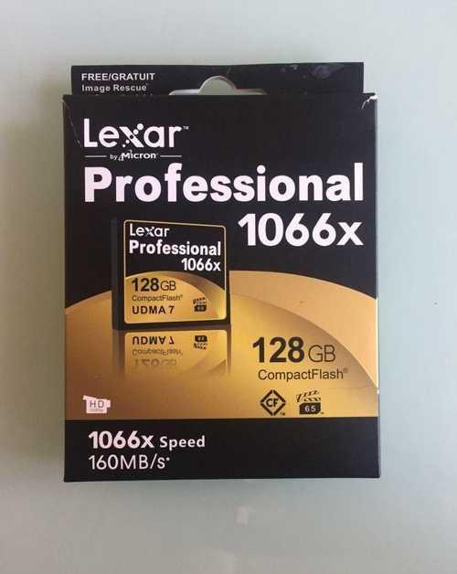 CompactFlash lexar CF карта памяти 128 GB